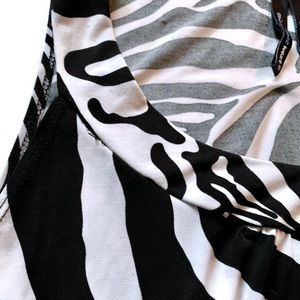 Saint Tropez West | Tops | Black And White Zebra Print Tank Top Size M ...